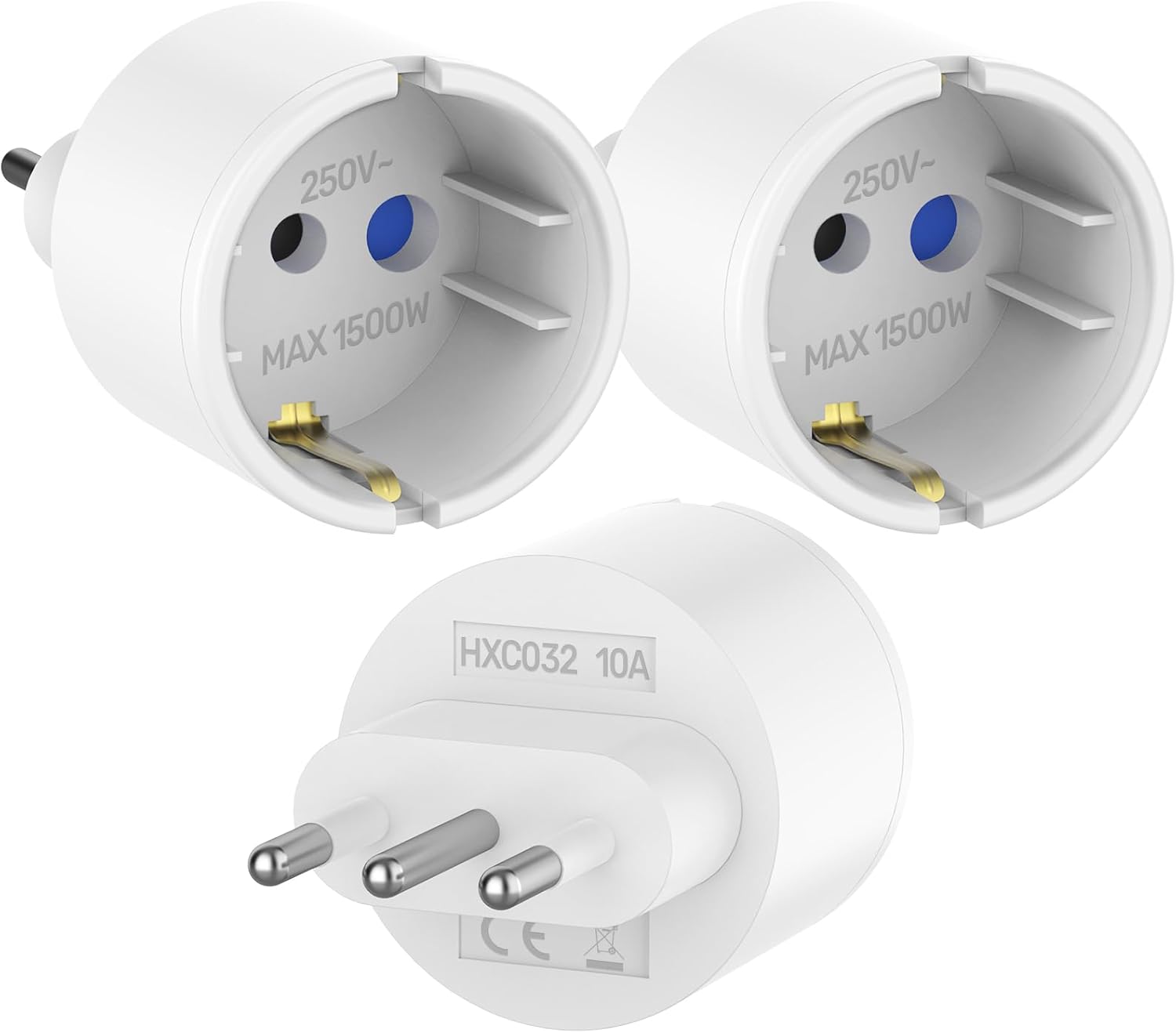 Aplimln 3 Pack Italy Travel Adapter, Italy Plug Adapter, France to ...