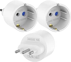 Adapter Italien Steckdose 3 Stück Reiseadapter Italia, Deutschland auf ...
