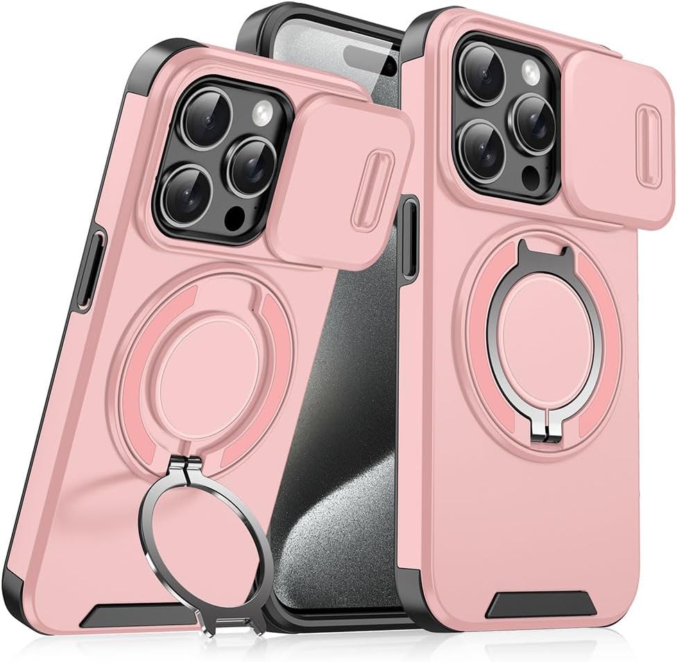 Amazon.com: Case with Slide Camera Cover & Rotatable Ring Kickstand ...