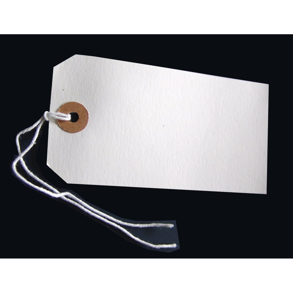 250 Large Reinforced White Strung Tags Luggage Labels 120 x 60mm ...