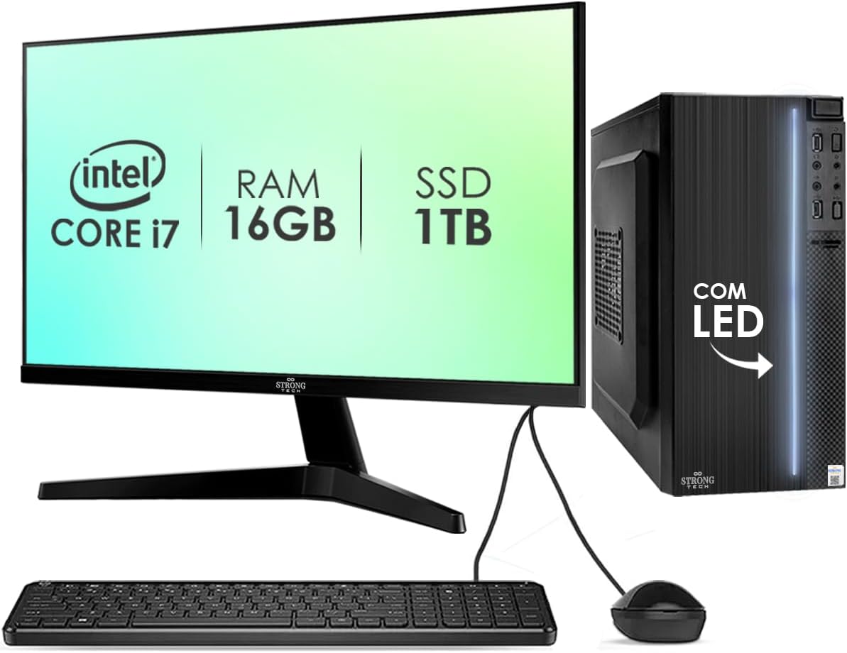 Computador Completo Intel Core i7 16GB SSD 1TB Monitor 17" 4 Núcleos ...