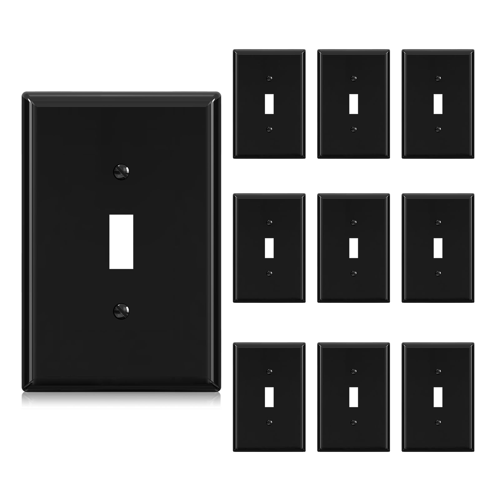 ELEGRP Large Size Toggle Switch Wall Plate, 1-Gang Light Switch Covers ...