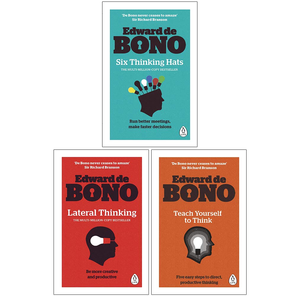 Edward de Bono Collection 3 Books Set (Six Thinking Hats, Lateral ...