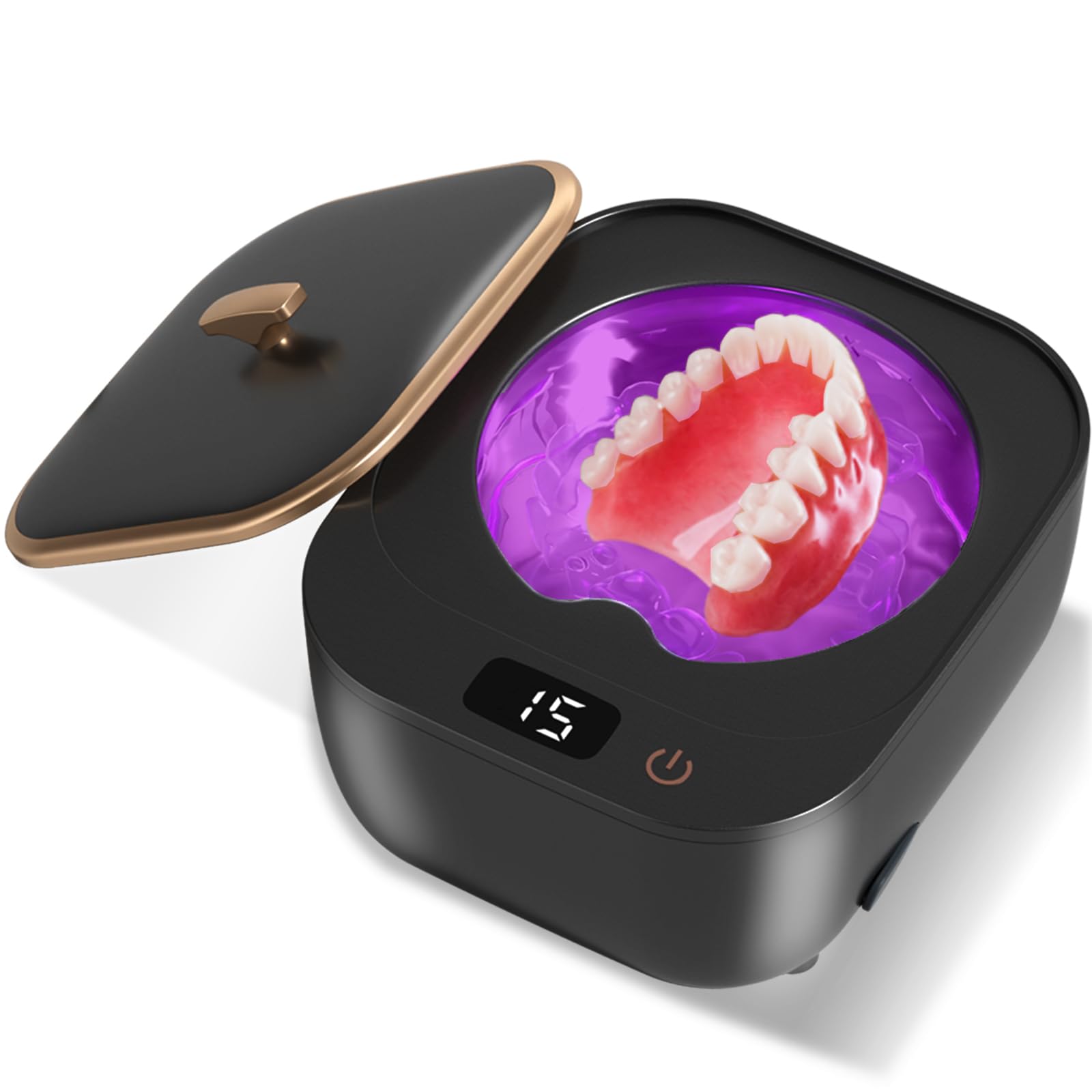 Ultrasonic Cleaner, 48kHz Retainer Cleaner Ultrasonic Dental Cleaner ...