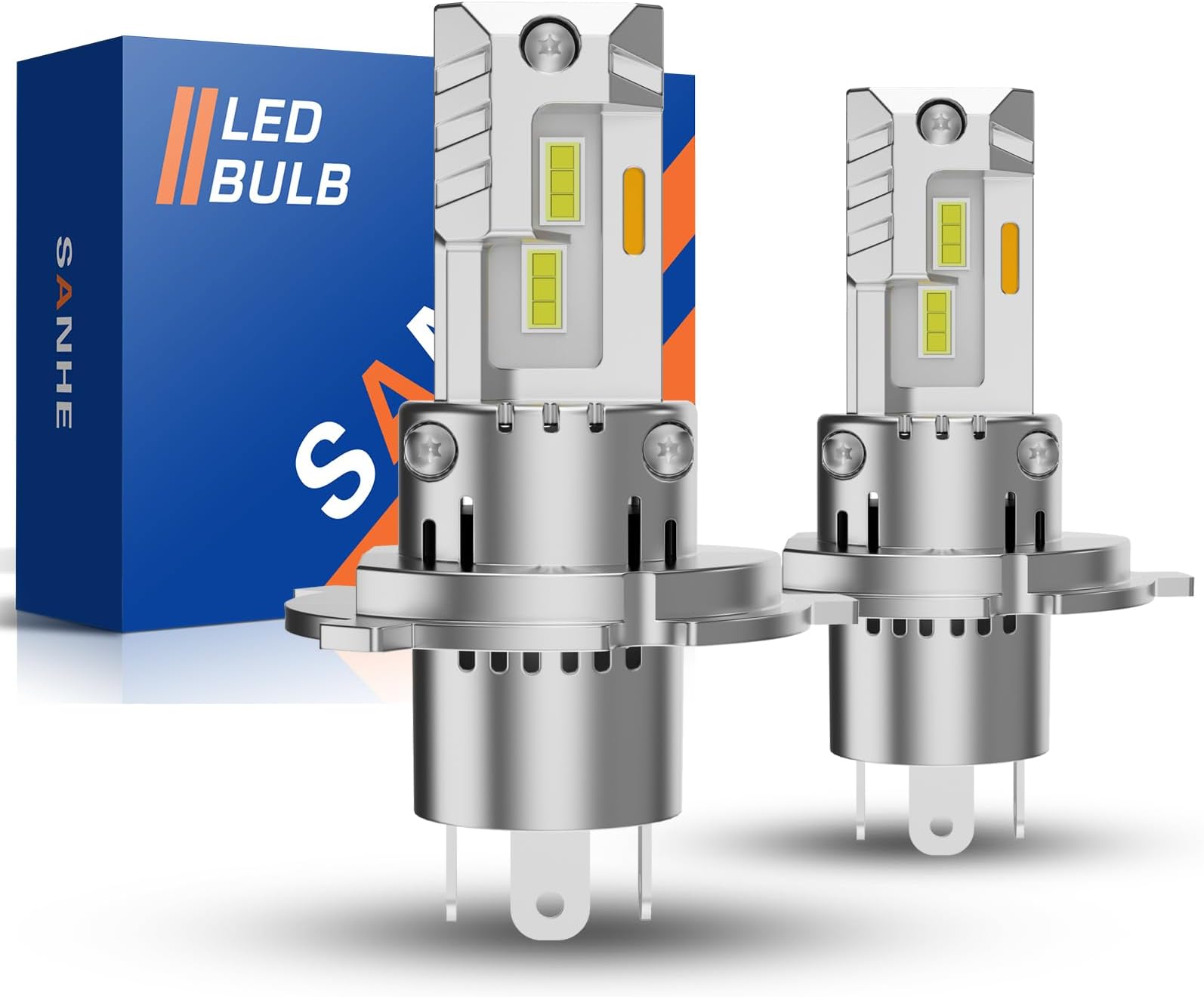 Amazon | SANHE H4 LEDヘッドライトHI/LO切替 h4 led ファン付き 銅パイプを追加する 取り付け簡単 高性能チップ搭載 車/バイク用 12000LM DC9-32V ...