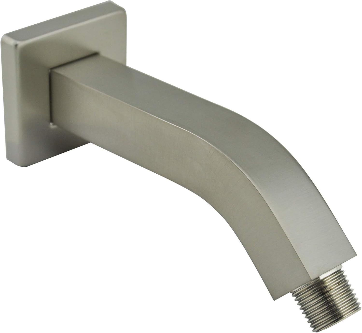 Aquaiaw Square Shower Arm and Anti-Scratch O-Ring Flange, 6 inch, Solid ...