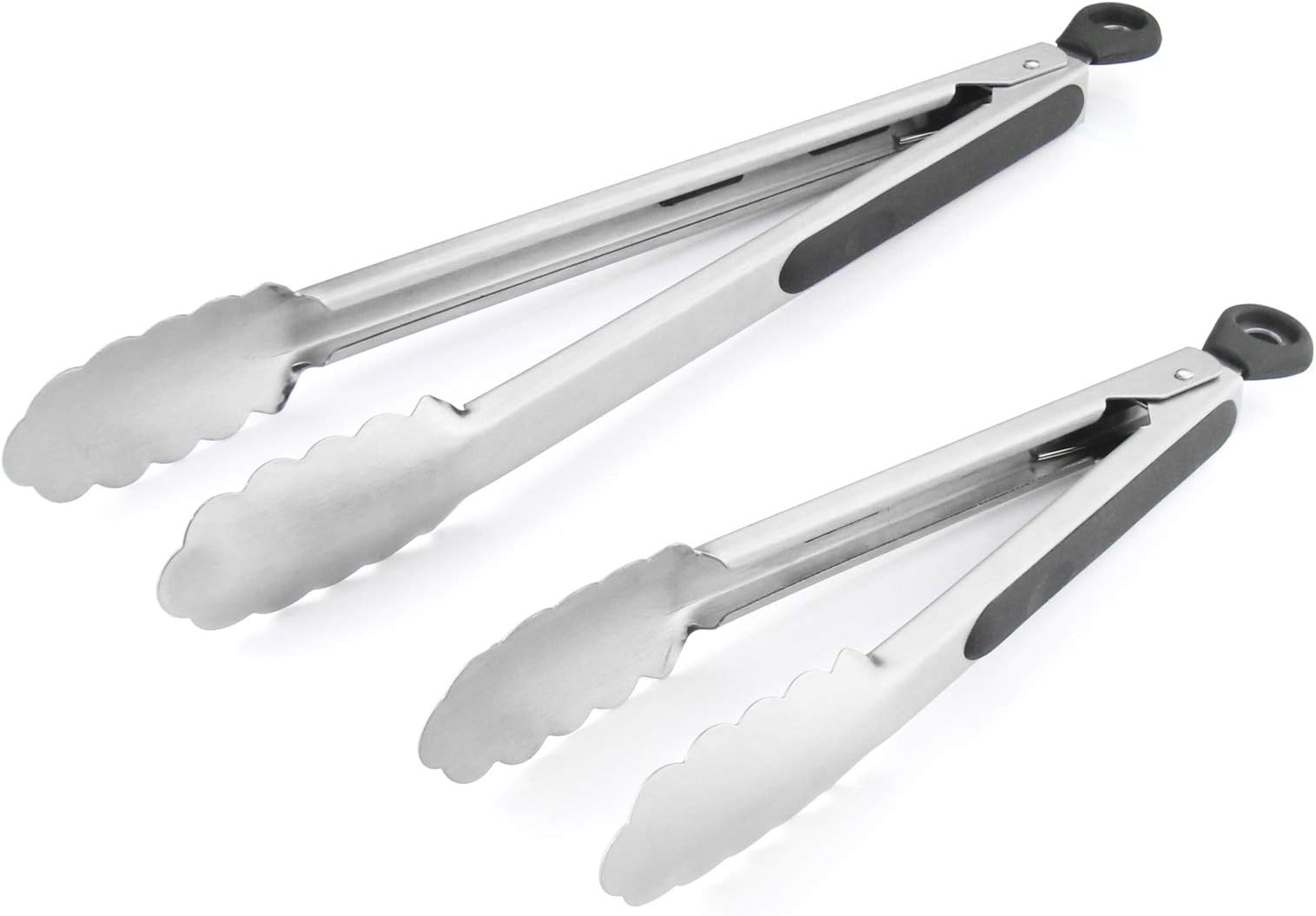 Amazon.com: Premium Stainless Steel Kitchen Tongs, 9-Inch & 12-Inch BBQ ...