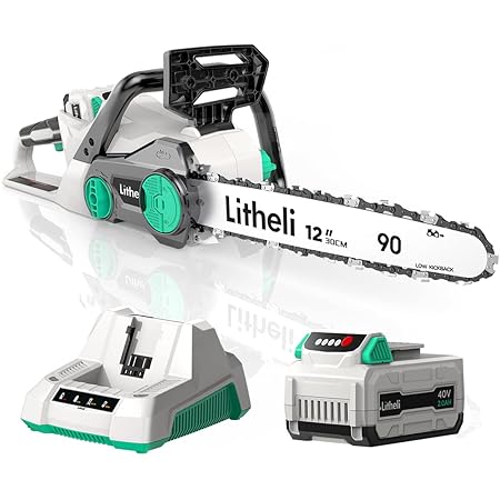 Amazon.com : WEN 40417 40V Max Lithium Ion 16-Inch Brushless Chainsaw ...