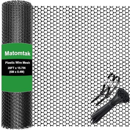 Matomtak Heavy Duty Rigid Plastic Wire Mesh Fence 15.7IN x 20FT Large ...