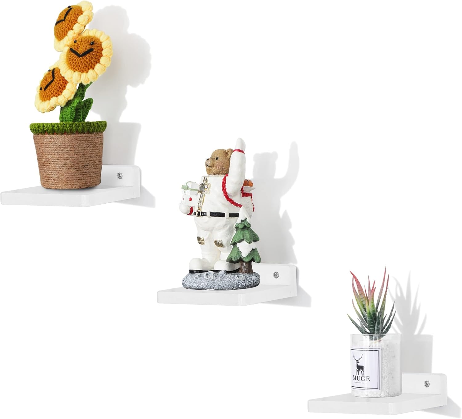 Amazon.com: NIUBEST Small Floating Shelf,5x5 Inch Display Ledges for ...