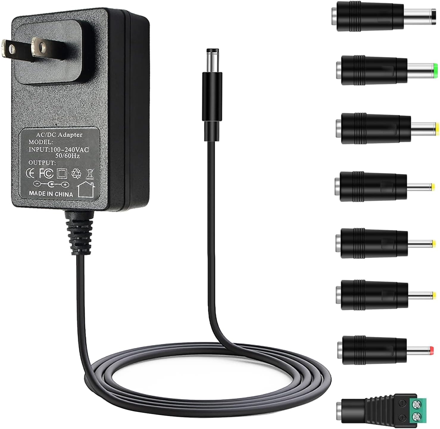 Amazon.com: DCHAV UL Listed 9V 1A Power Supply Adapter AC to DC Plug 5 ...