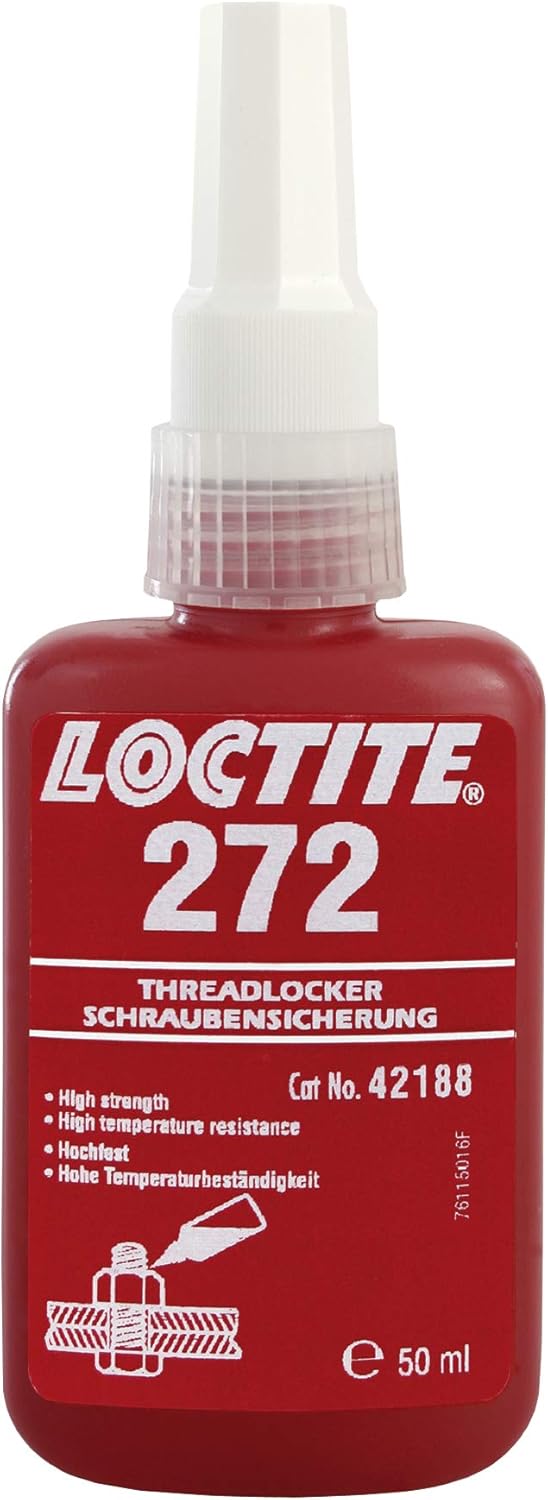 Loctite 88442 272 High Strength Temp Threadlocker Locktite, 50ml, Red ...