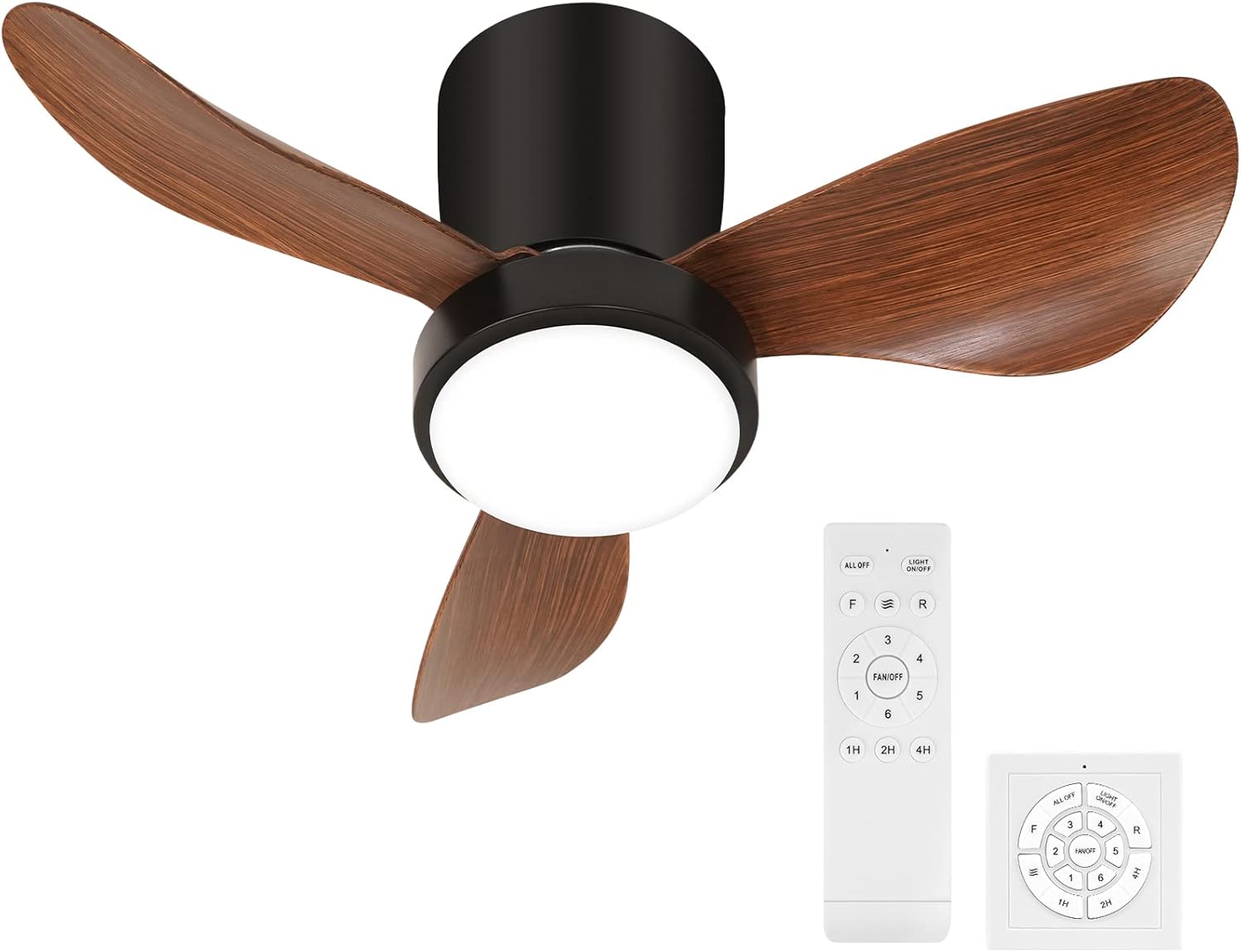 Amazon.com: OKELI 24 inch Ceiling Fan, Ceiling Fans with Lights and ...