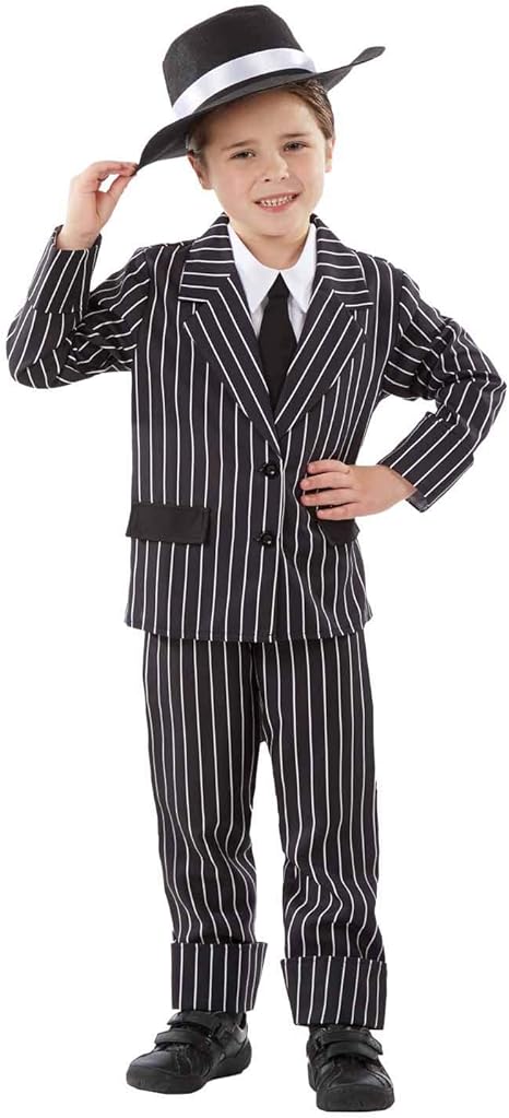 Fun Shack Gangster Costume Kids Mob Boss 1920s Fancy Dress Halloween ...