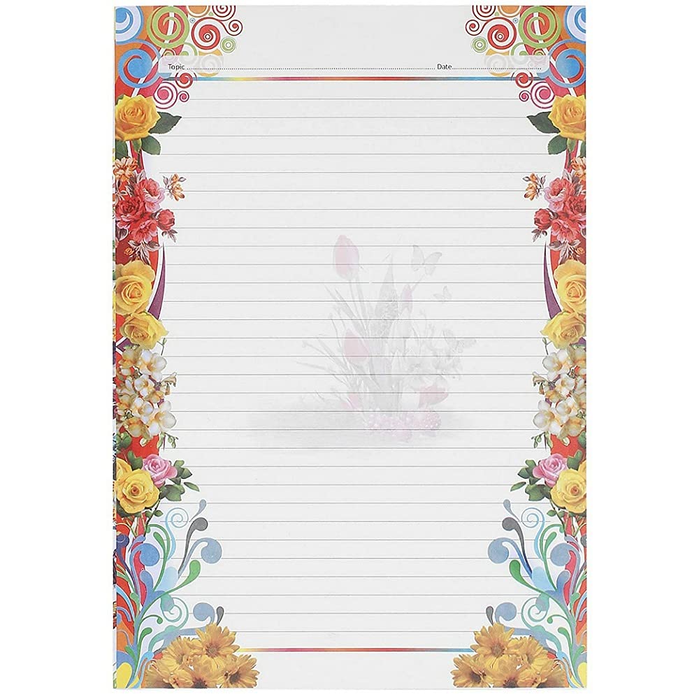 Buy Class Fun A4 One Side ruled Designer Sheets (Pack of 200 Sheets ...