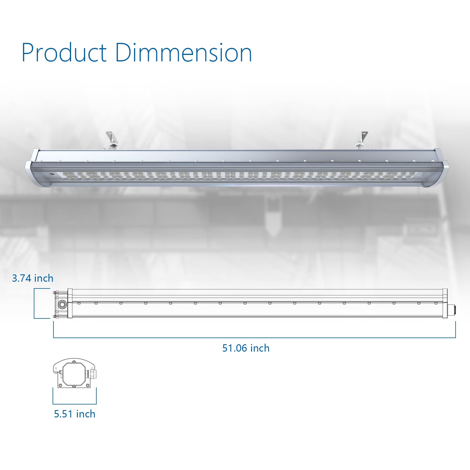 Snapklik.com : Sokply LED 4FT Explosion Proof Light UL844 Certified 80W 10400Lm