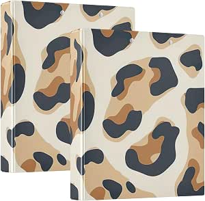 Amazon.com : Leopard Print Looseleaf Binders, 1.5 Inch Padfolio with 3 ...