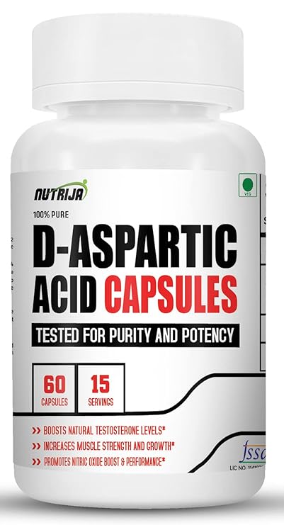 NutriJa D-Aspartic Acid (DAA) Supplement - 60 Capsules : Amazon.in ...