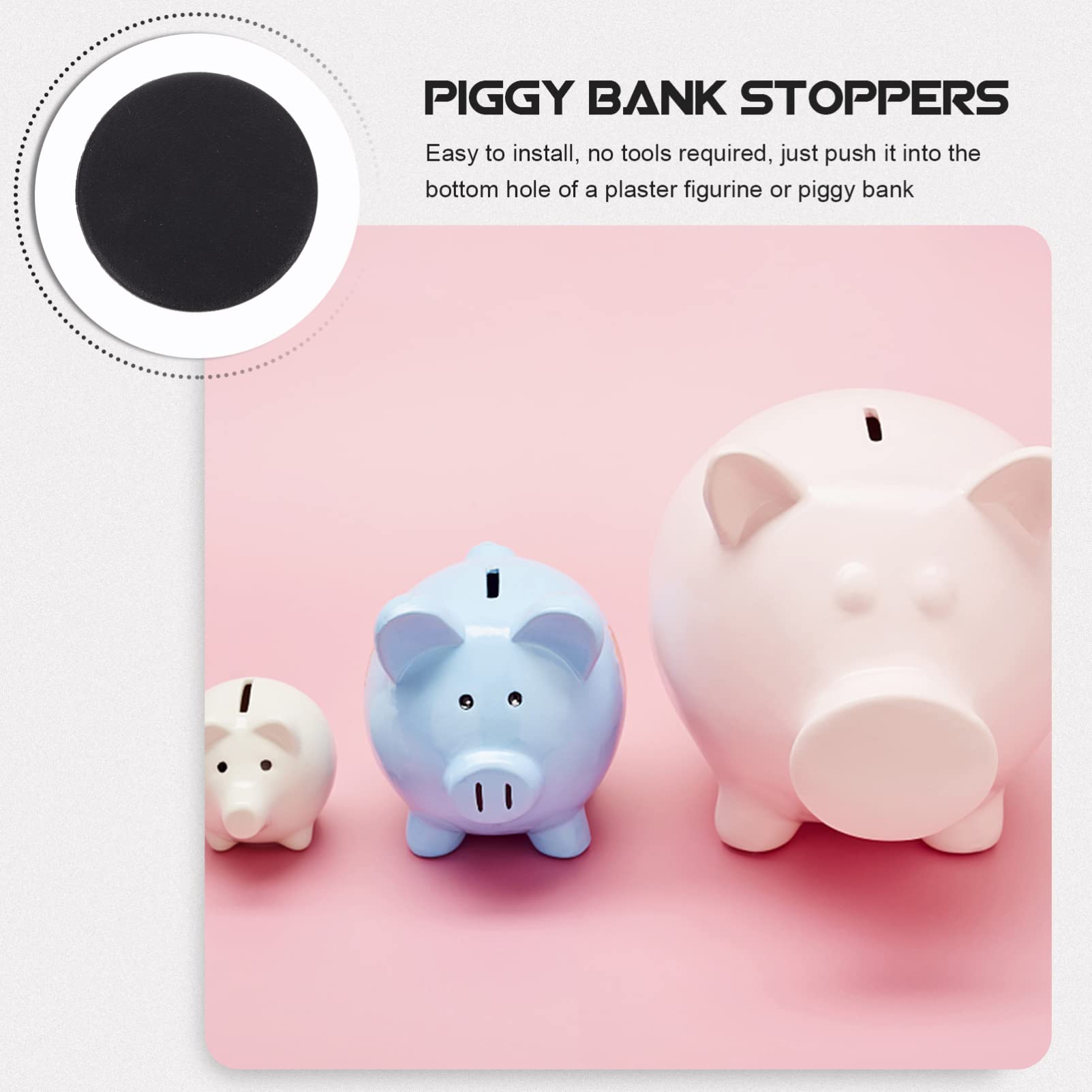 DIY Piggy Bank Plug 20-Pack Plastic Piggy Bank Bottom Plugs ...