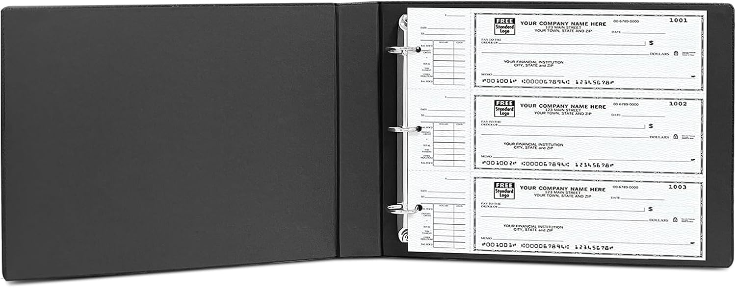 Amazon.com : LLi Cufite 3 Rings Check Binder for End-Stub Deskbook ...