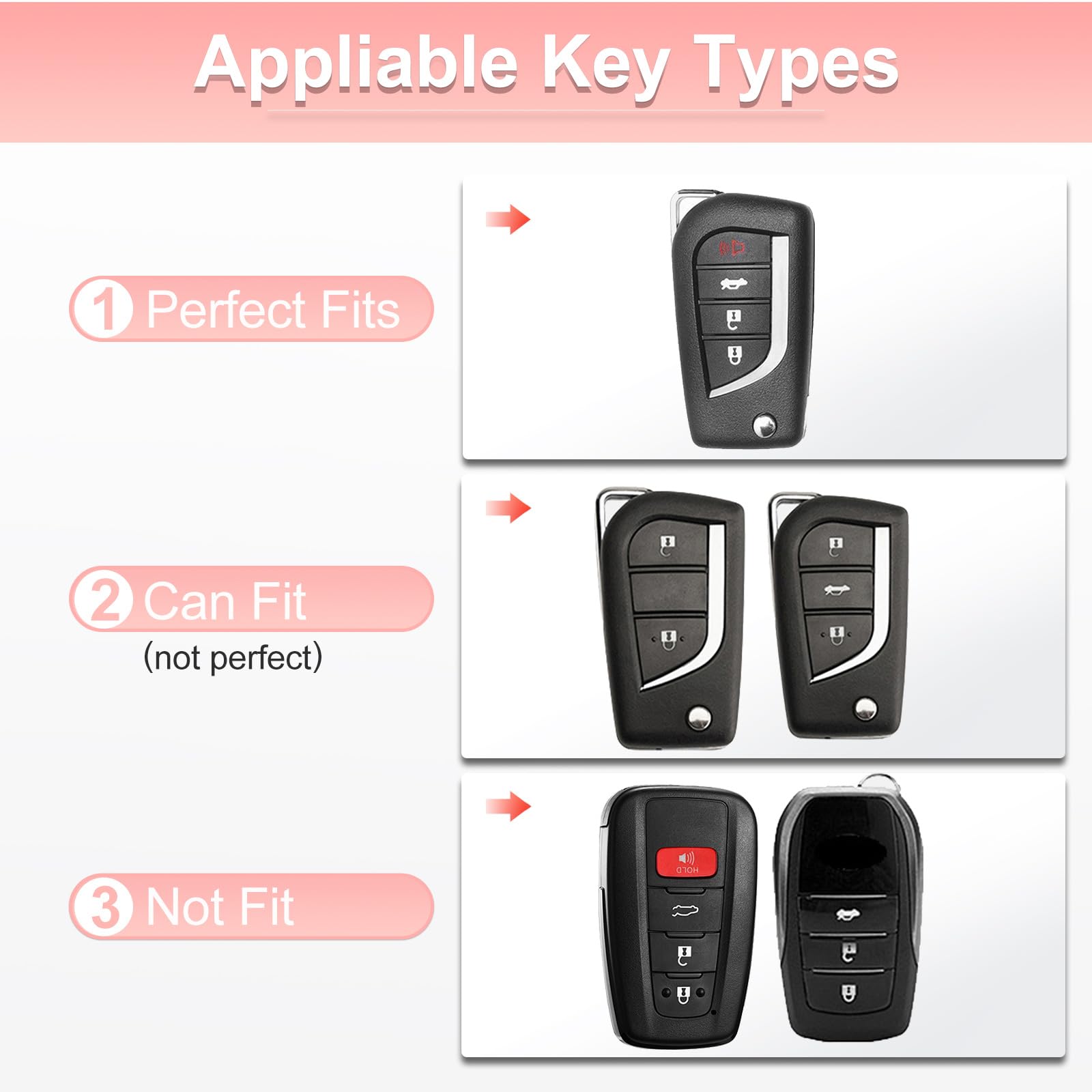 Snapklik.com : YO&YOYE For Toyota Key Fob Cover