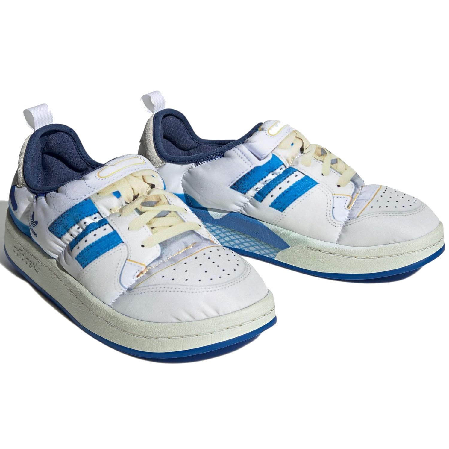 Amazon.co.jp: [アディダス] パフィレッタ Puffylette フットウェアホワイト/ブルー/フットウェアホワイト ...