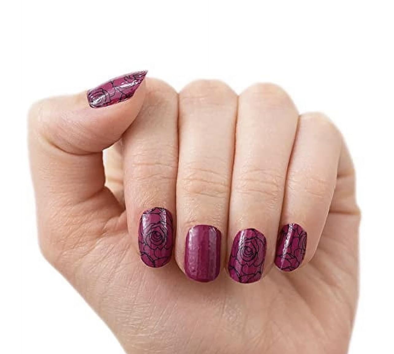 Amazon.com: Color Street Nail Strips Rose Goes : Beauty & Personal Care