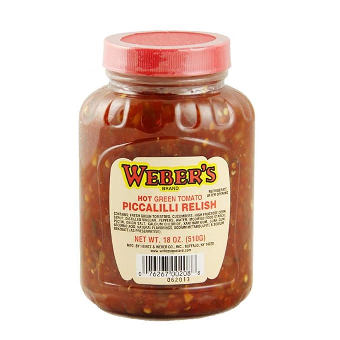 Amazon.com : Weber's Buffalo's Own Brand Hot Green Tomato Piccalilli ...