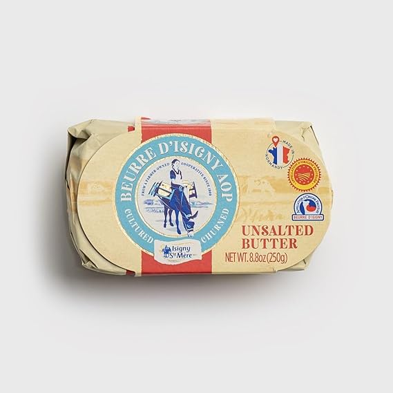 Amazon.com: Beurre D’Isigny AOP Unsalted French Butter - 8.8 oz / 250 g ...