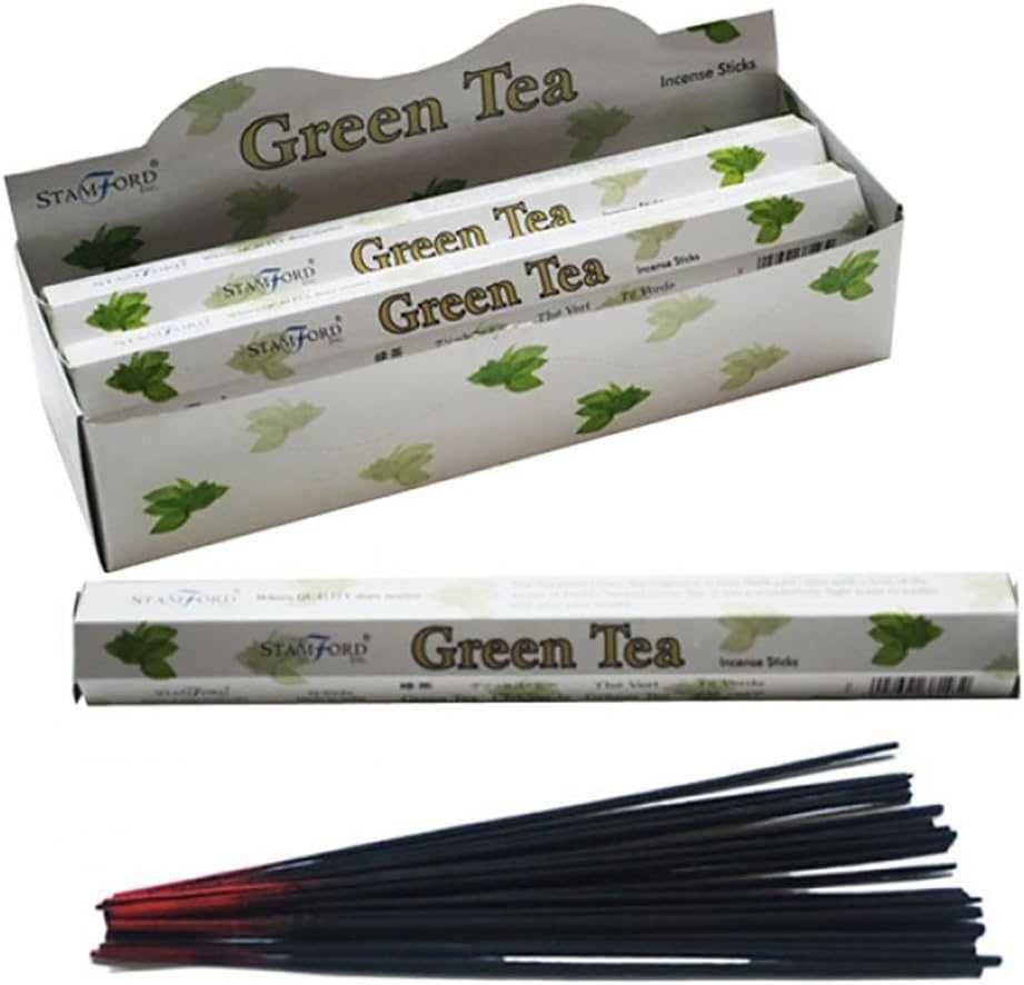 Amazon.com: STAMFORD INC. 37143 Green Tea Incense Sticks, 20 Sticks x 6 ...