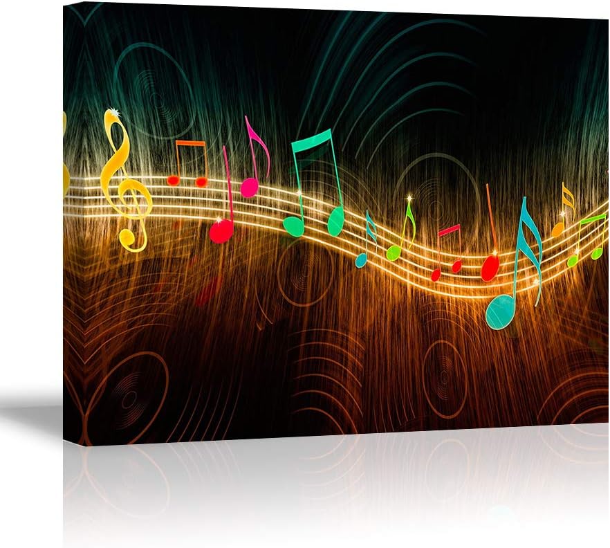 Amazon.com: Music Wall Art for Bedroom, PIY Modern Musical Note Canvas ...