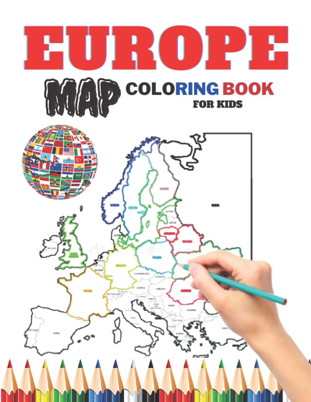 Europe Map Coloring Book For Kids Beautiful Europe Political Map ...