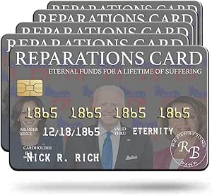 Amazon.com : YUFOL Reparations Card Embossed, Official Race Card 100 ...