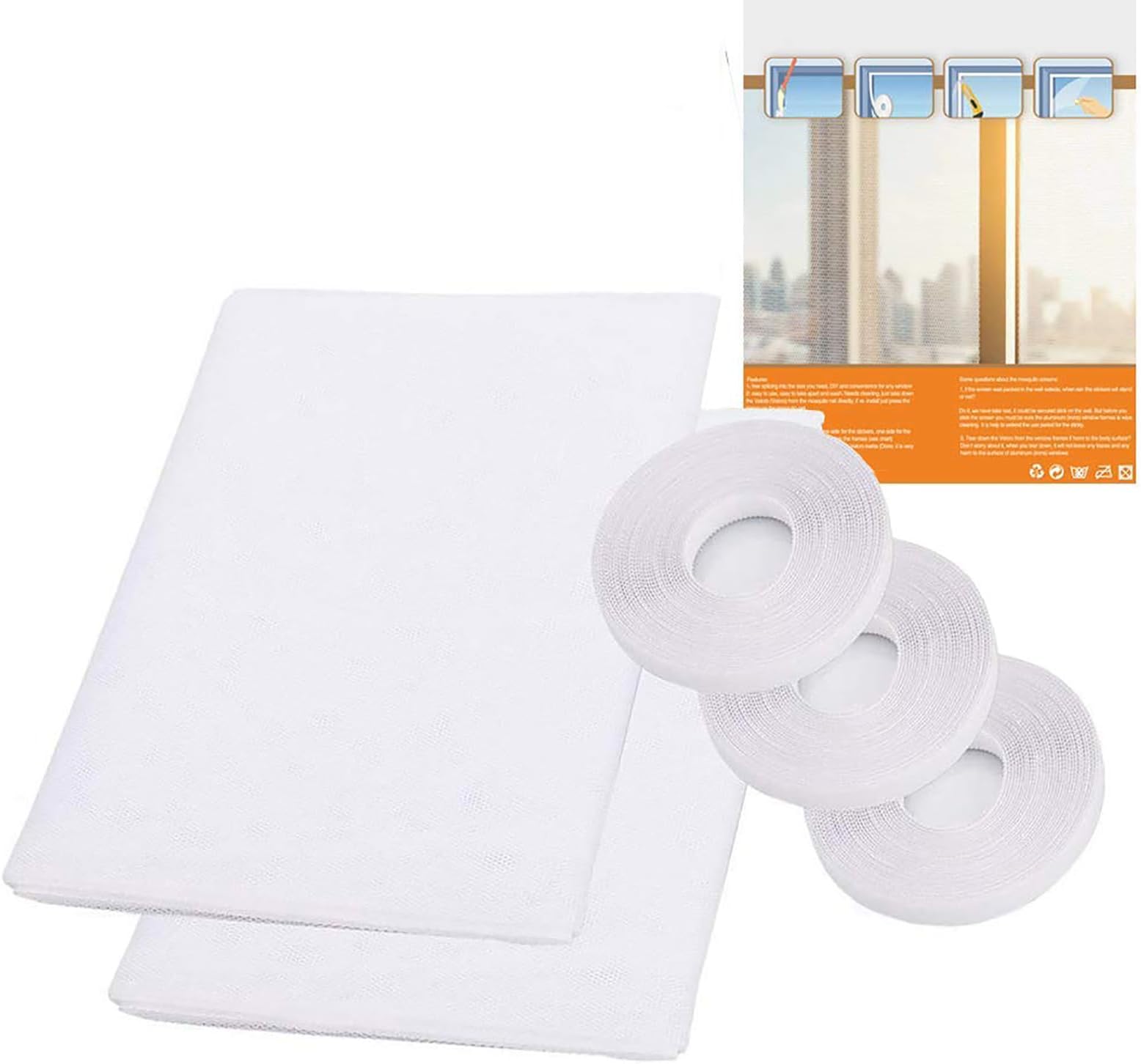 Fly Screen Mosquito Net for Window, EGNBU 3 Pack Insect Mesh Window ...