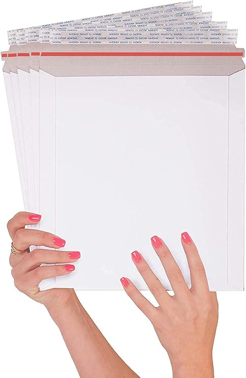 Amazon.com : ABC Rigid Mailers 9.75 x 12.25 Inch, Pack of 25 White ...