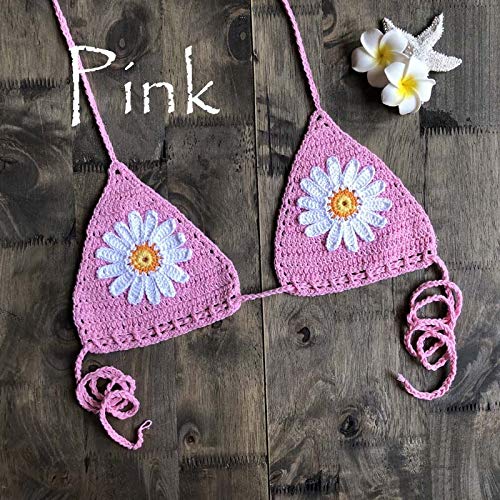 Bikini Handmade Crochet Flower Micro Bikini G Thong String Beach ...