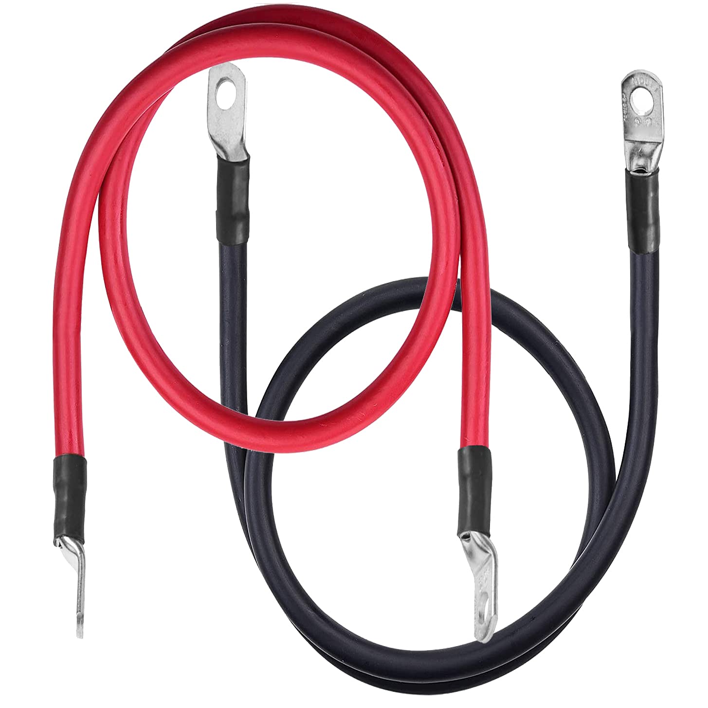 VonSom Pure Copper Battery Cables 20 Inch 5 Gauge AWG Positive Negative ...