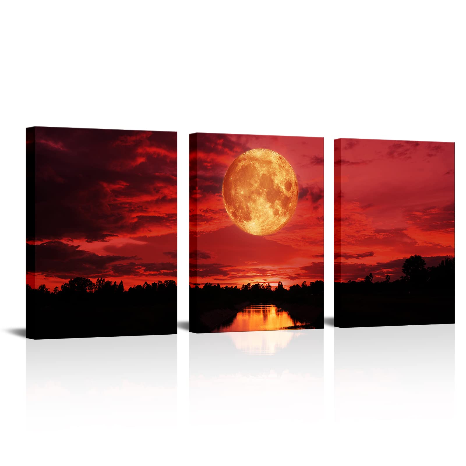 Red Moon Landscape