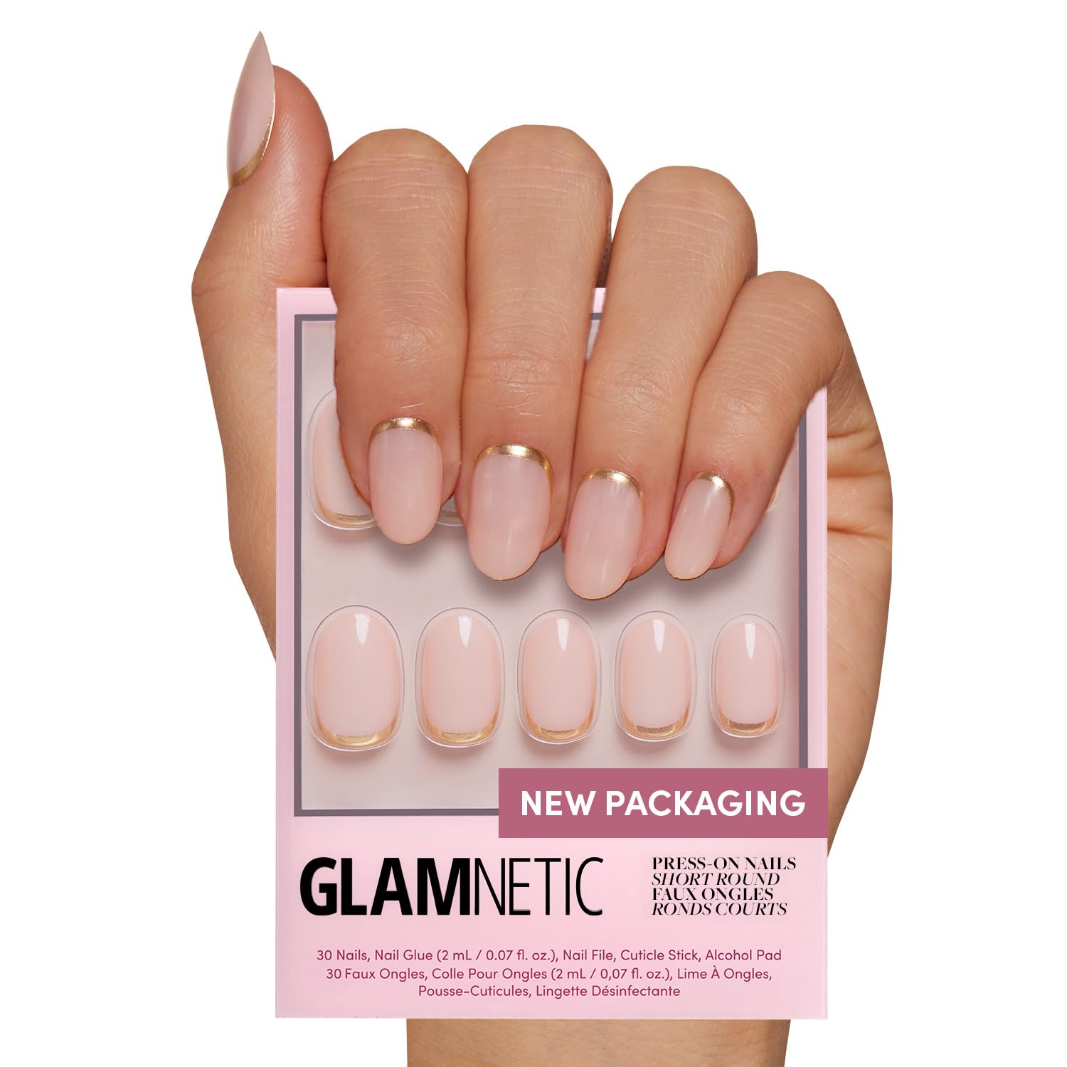 Glamnetic Press On Nails - Goal Digger | Glossy, Semi-Transparent ...