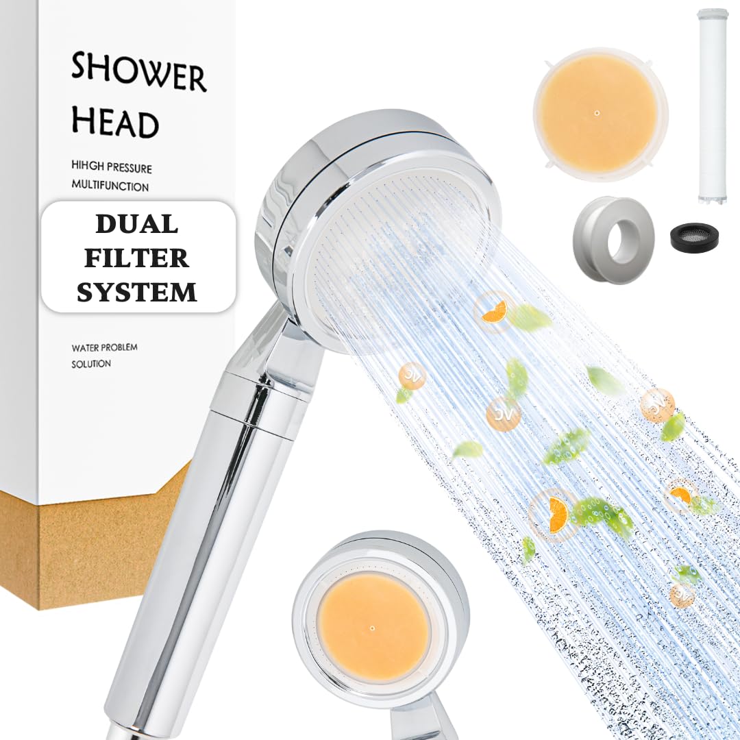 ELARIV Dual Filtered Shower Head (Vitamin C & PP Filter) Filter Shower ...