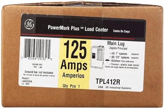 Ge Main Lug Load Center 125 Amp 8 Circuits Boxed - Amazon.com