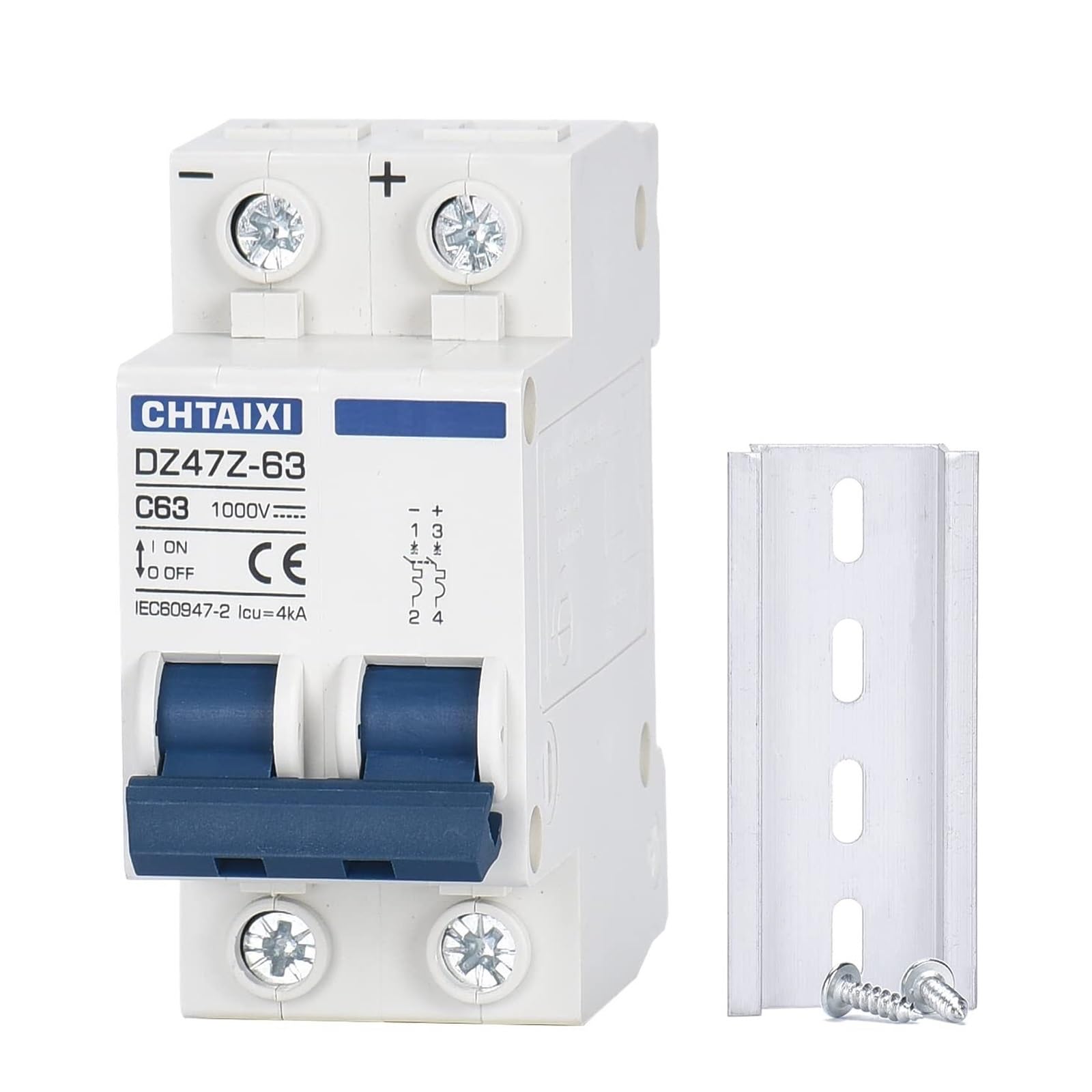 Magnetic Switches DC Miniature Circuit Breaker 2P 63A 1000V - Solar PV ...
