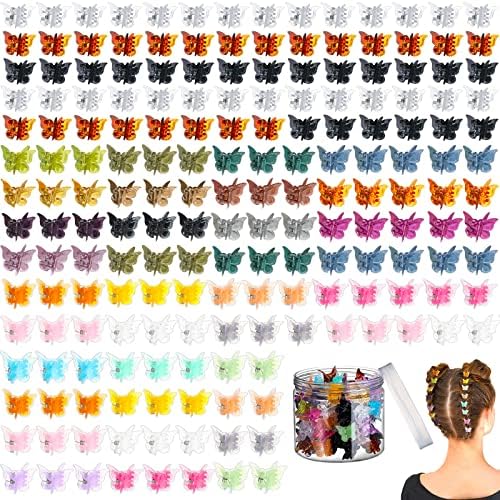 Amazon.com : 100 Packs Assorted Color Butterfly Hair Clips, Beautiful ...
