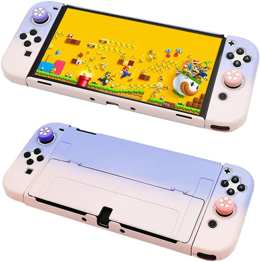Amazon.com: GeekShare Plush Bear Switch Protective Case & Cat Paw Thumb ...