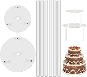 2 Tire Cake Stand Cake Separator Plates Tiered Cakes Making Tools Set ...