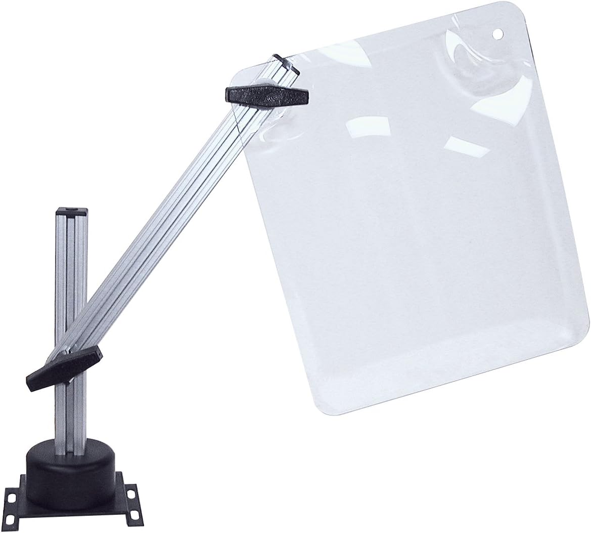 Magnetic-Base Safety Shield Assembly w/ 8" x 10" Concave Shield and 12 ...