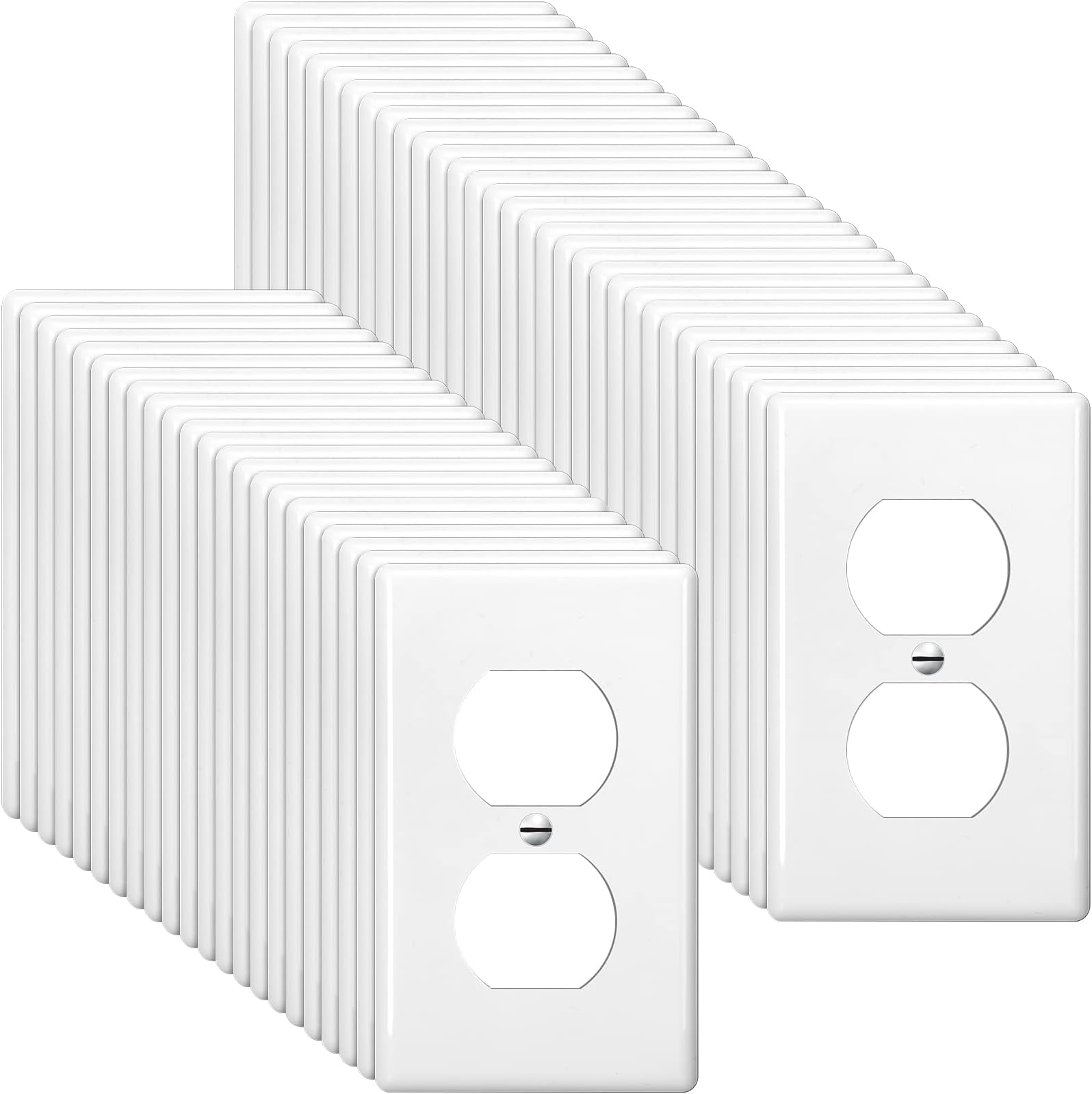 ELEGRP Duplex Receptacle Outlet Covers, 1-Gang Standard Size Wall ...