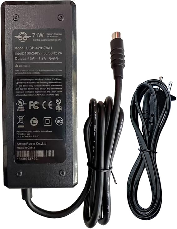 UpBright 42V 1.7A 71W AC/DC Adapter Compatible with Segway Battery ...