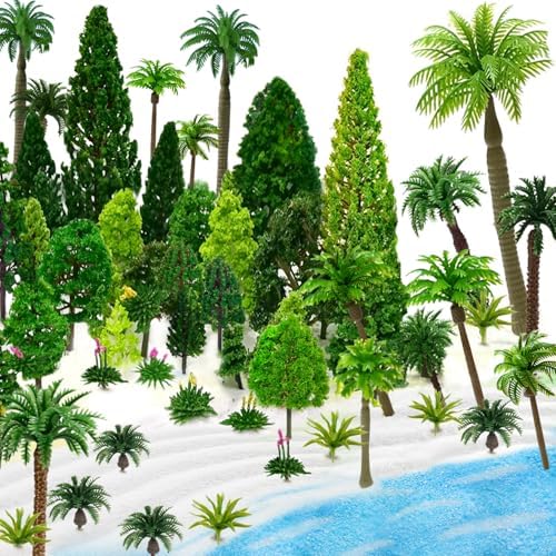 Amazon.com: QuarenDen Model Trees, Miniature Palm Trees, 38Pcs ...