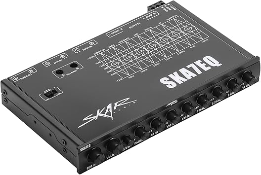 Amazon.com : Skar Audio SKA7EQ 7 Band 1/2 DIN Pre-Amp Car Audio Graphic ...